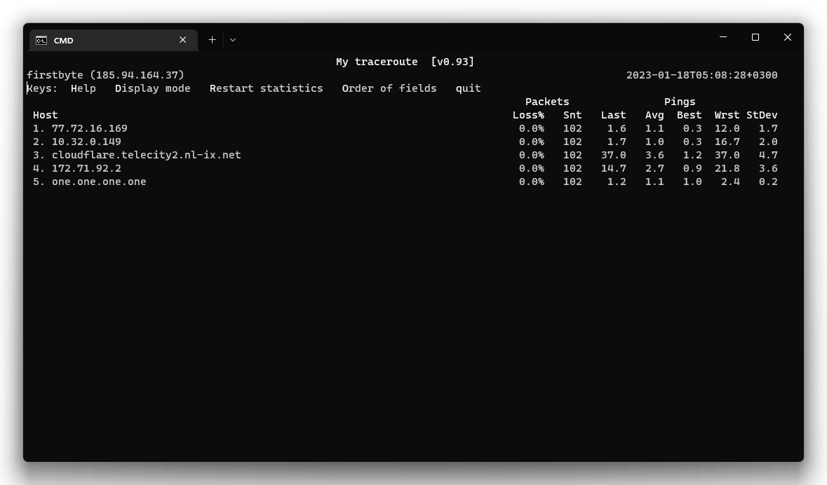 How to run network diagnostics on Windows, Linux and macOS | FIRSTBYTE - VDS VPS Cloud Hosting ...
