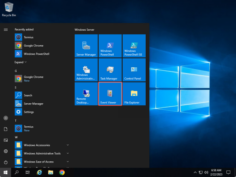 How to View and Save the Event Log in Windows Server 2019 | FIRSTBYTE - VDS VPS Cloud Hosting ...