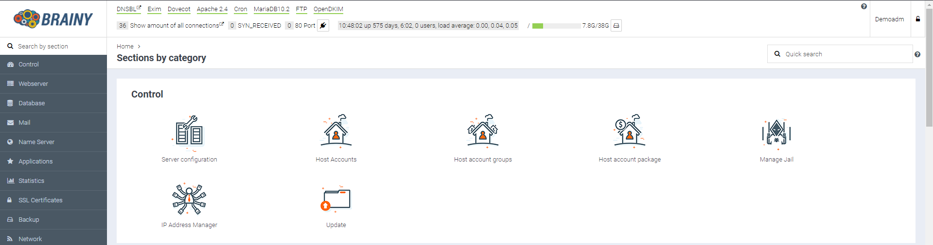 How To Install Brainycp Control Panel On Firstbyte Server Firstbyte Vds Vps Cloud Hosting
