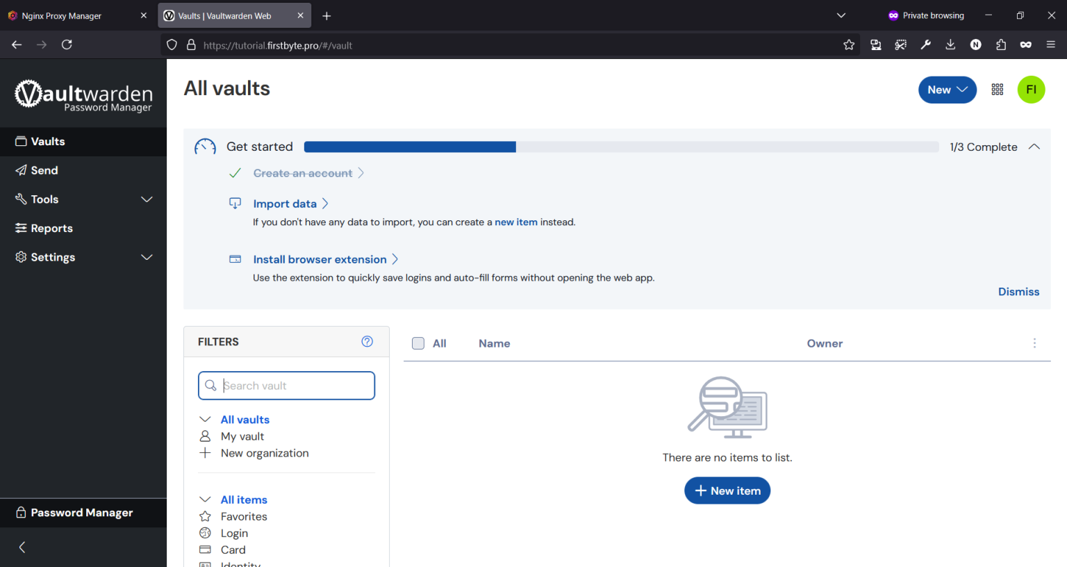 How to install Vaultwarden using Docker on Linux | FIRSTBYTE - VDS VPS Cloud Hosting ISP ...